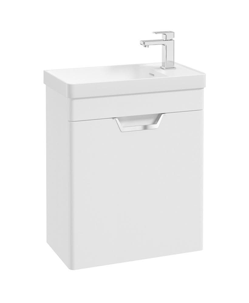 Sonas Freya 55Cm 1 Door Cloakroom Wall Hung Vanity Unit Matt White-Bru - Toss Bryan
