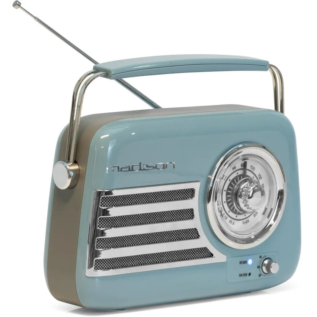 Madison Retro FM Radio with Bluetooth | Blue - Cork, Ireland - Toss Bryan