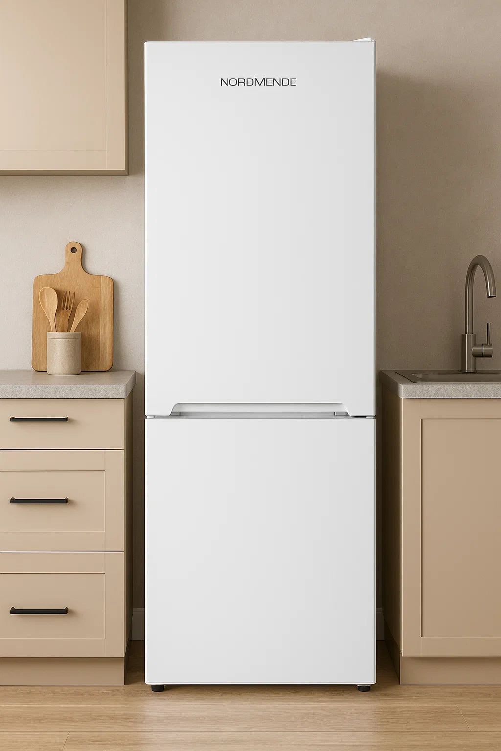 NordMende Fridge Freezer | 177CMx55CM | White - Cork - Toss Bryan